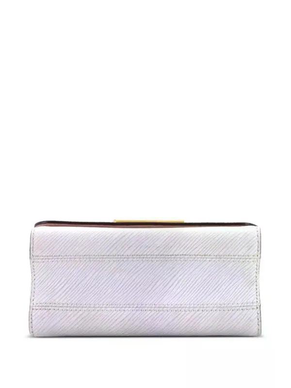 LOUIS VUITTON Monogram Flower Strap Twist Handbag Epi Leather Pm Shoulder Bag - White
