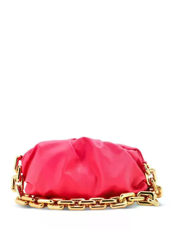 Bottega Veneta The Chain Pouch Leather Teen Shoulder Bag - Pink