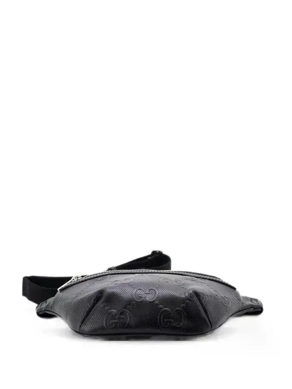 Gucci Gg Embossed Perforated Leather Belt Bag