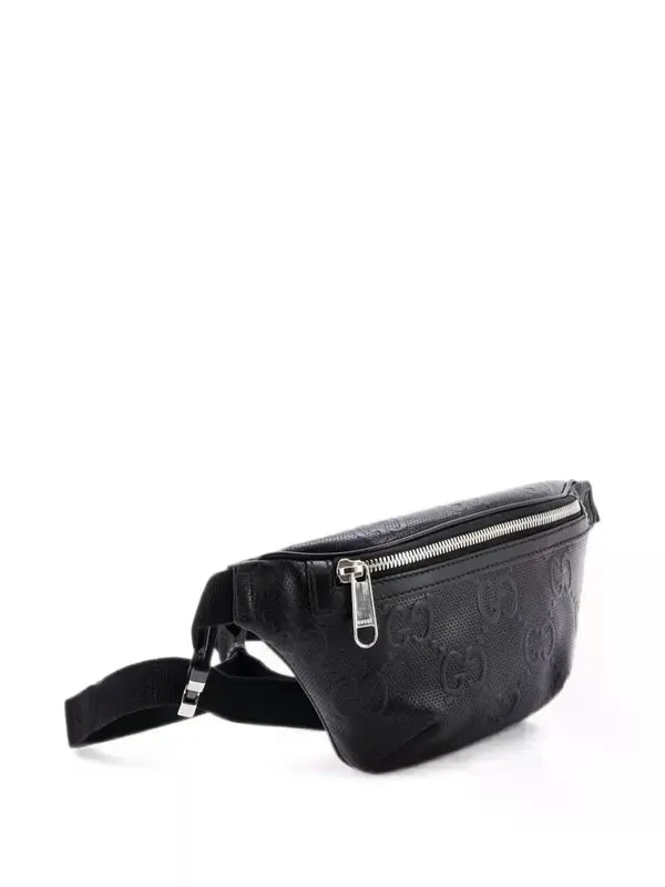 Gucci Gg Embossed Perforated Leather Belt Bag