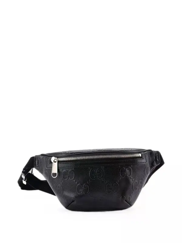 Gucci Gg Embossed Perforated Leather Belt Bag