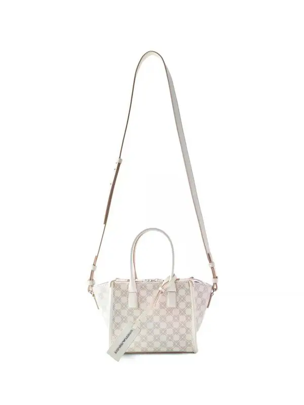 Emporio Armani Logo Pattern Shoulder Bag - Neutrals