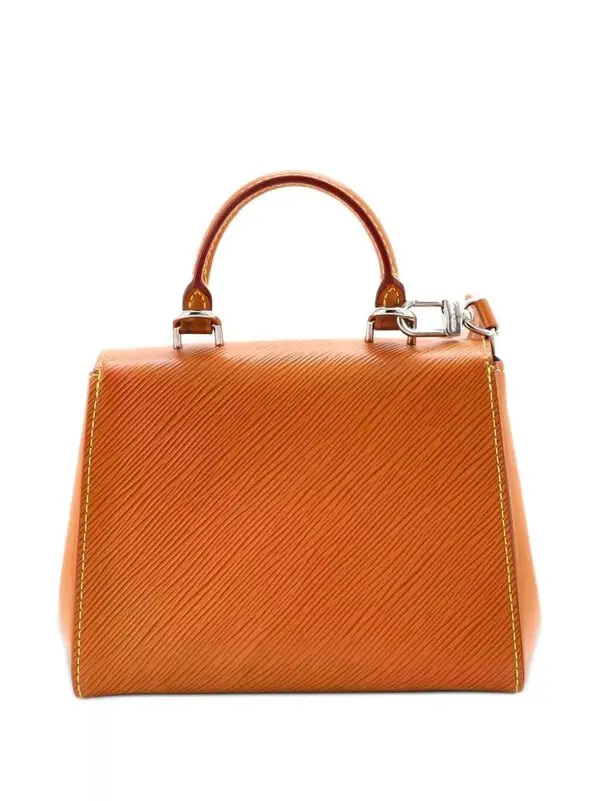 LOUIS VUITTON Cluny Top Handle Bag Epi Leather Mini Satchel - Brown
