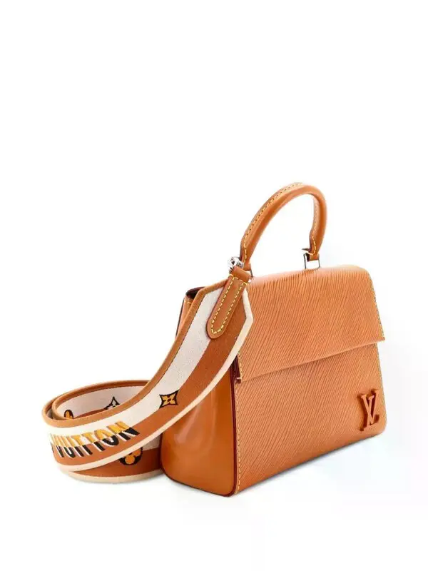LOUIS VUITTON Cluny Top Handle Bag Epi Leather Mini Satchel - Brown