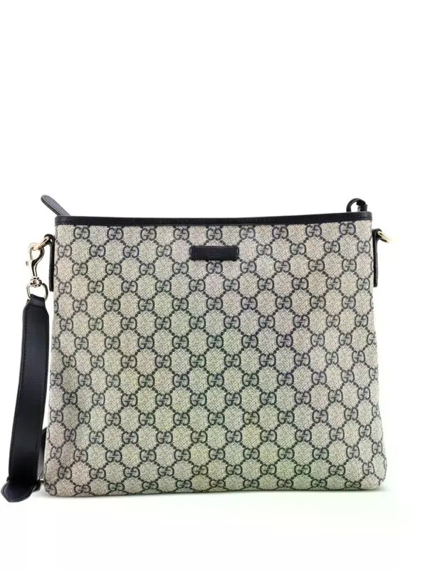 Gucci Gg Coated Canvas Medium Messenger Bag - Blue