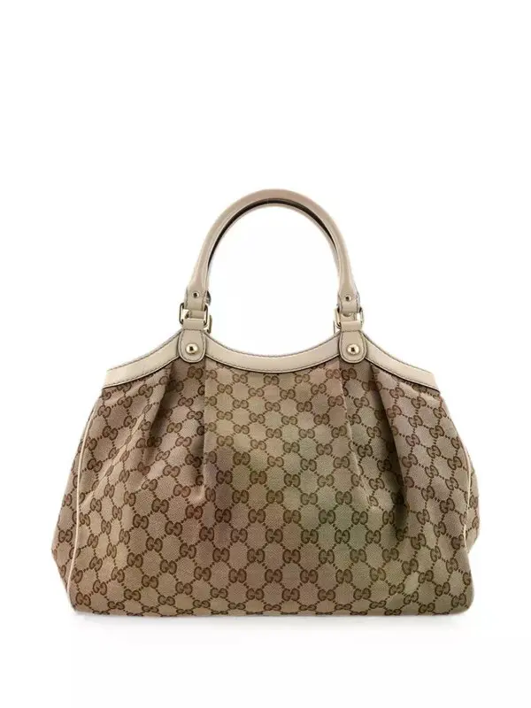 Gucci Sukey Gg Canvas With Leather Medium Tote Bag