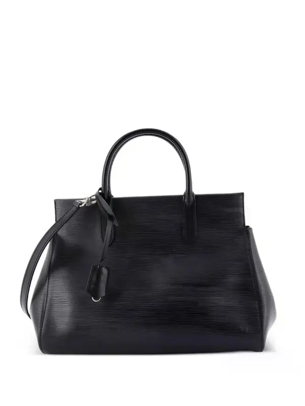 LOUIS VUITTON Epi Leather Mm Satchel Handbag - Black