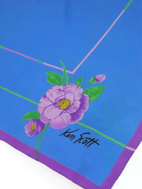 KEN SCOTT Floral-print Butterfly-motif Scarf
