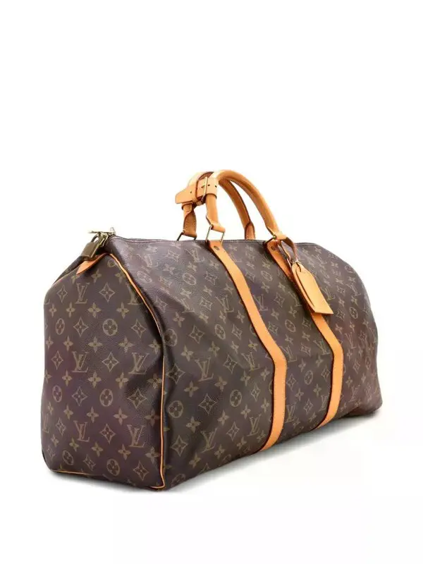 LOUIS VUITTON Keepall Monogram Canvas 50 Travel Bag - Brown