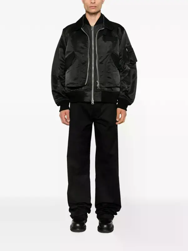 Sacai Long-sleeve Zip-fastening Jacket - Black
