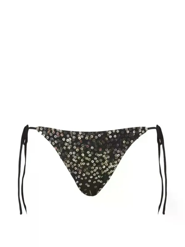 LESLIE AMON Scorpio Sequin-embellished Bikini Bottoms
