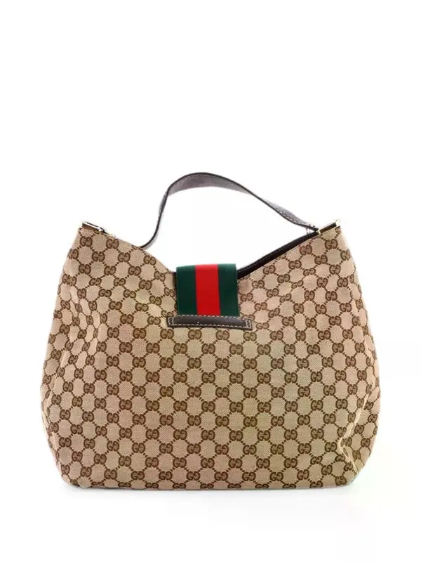 Gucci Gg Canvas Large Hobo Bag - Brown