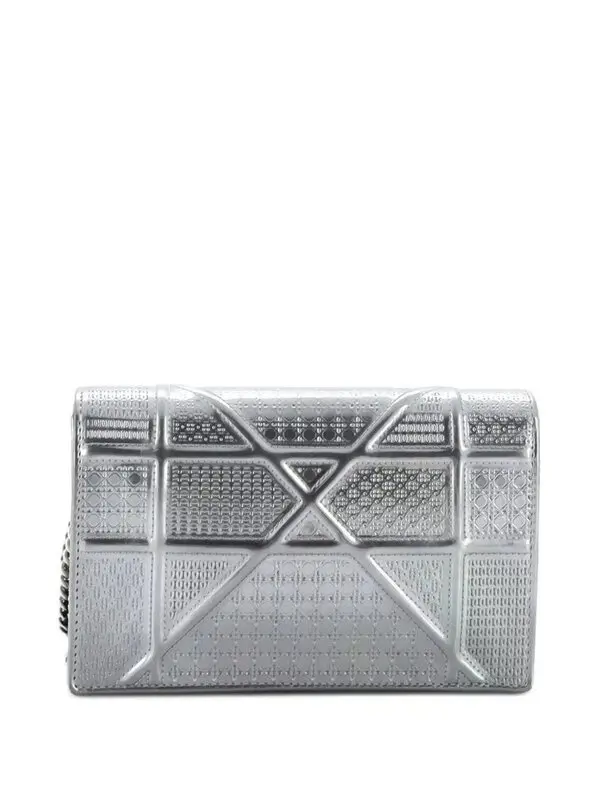 Dior Diorama Wallet On Chain Cannage Embossed Calfskin Clutch Bag