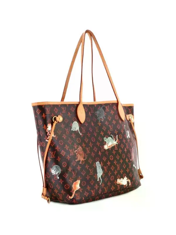 LOUIS VUITTON Neverfull Mm Limited Edition Grace Coddington Catogram Canvas Tote Bag - Brown