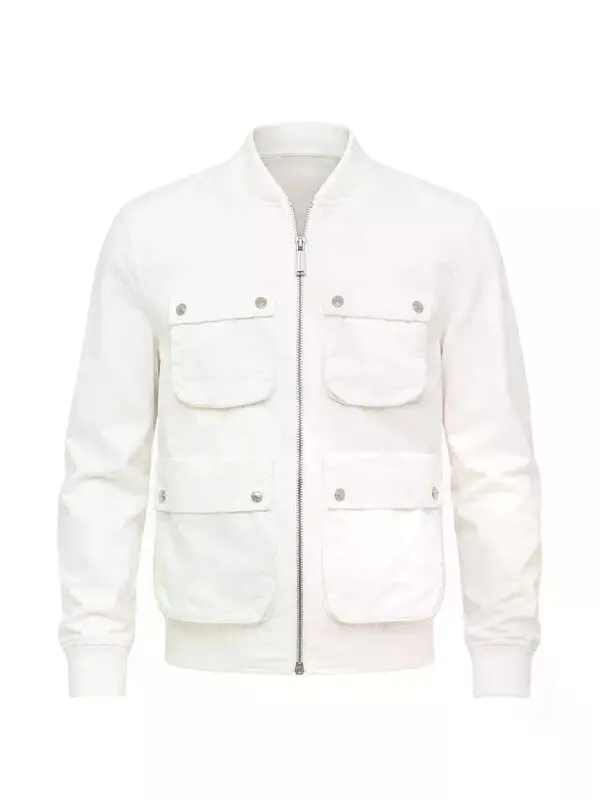 Dsquared2 Distressed Cotton Utility Bomber Jacket