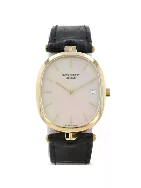 Patek Philippe 34mm Oval Ellipse Watch With Date Window - Neutrals