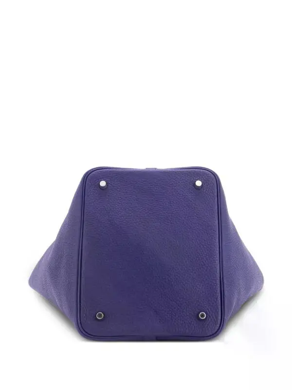 Hermès Eclat Picotin Lock Bag Clemence Mm Bucket Bag - Blue