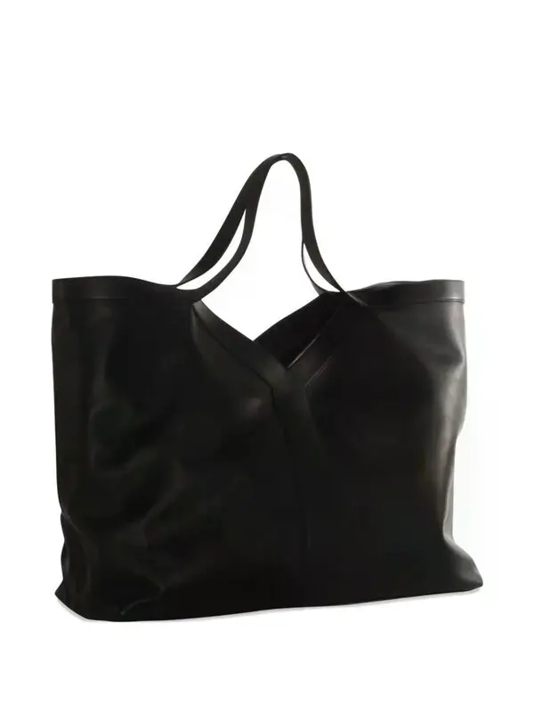 Saint Laurent V-cut Leather Tote Bag