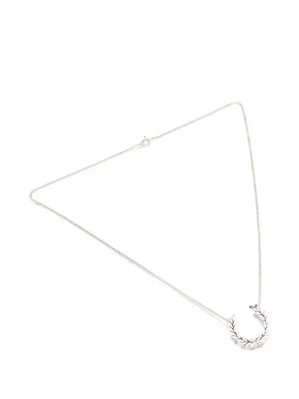 Fred Perry Laurel Wreath Pendant Necklace - Silver