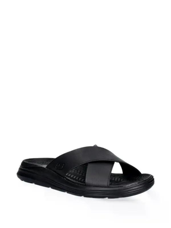 Sketchers Relaxed Fit Sargo Denal Crossover Strap Sandals - Black