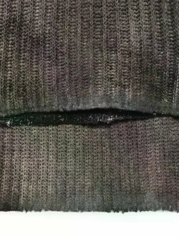 Avant Toi Ribbed-knit Snood Scarf - Grey