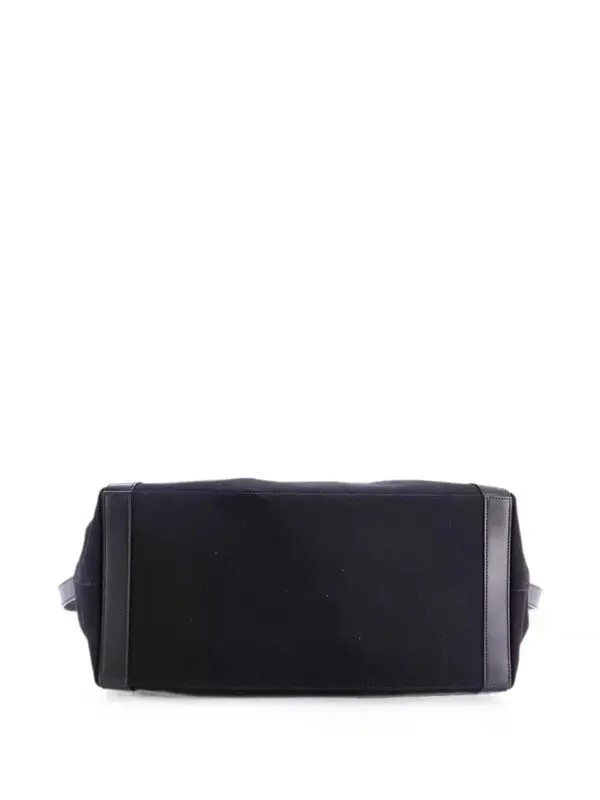 Saint Laurent Rive Gauche Embroidered Canvas Bowling Bag