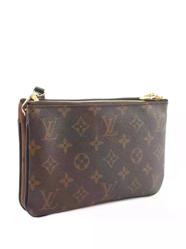 LOUIS VUITTON 2021 Monogram Giant Reverse Double Zip Shoulder Bag