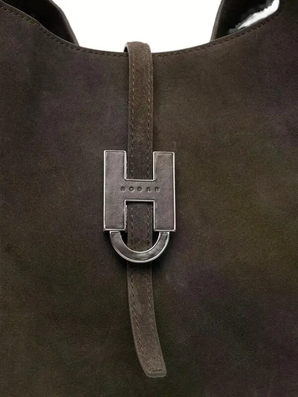 Hogan Trend Logo-plaque Suede Tote Bag