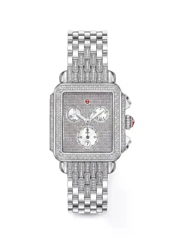 Michele Deco Diamond 35mm Watch - Purple