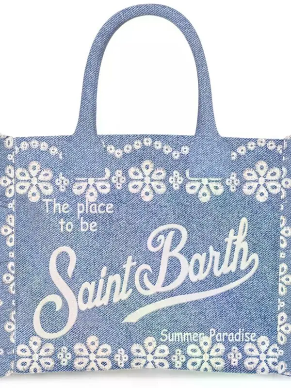MC2 SAINT BARTH Vanity Broderie-anglaise Tote Bag