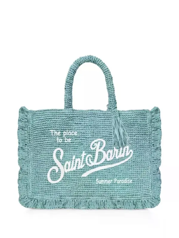 MC2 SAINT BARTH Volant Raffia Tote Bag
