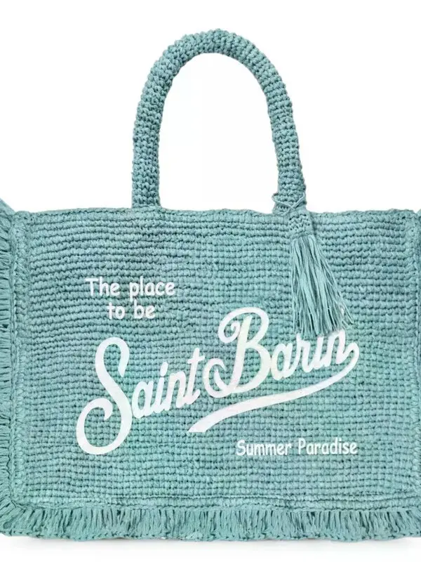 MC2 SAINT BARTH Volant Raffia Tote Bag
