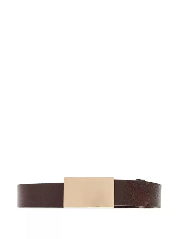 Victoria Beckham Portofino Mirror Leather Belt - Brown