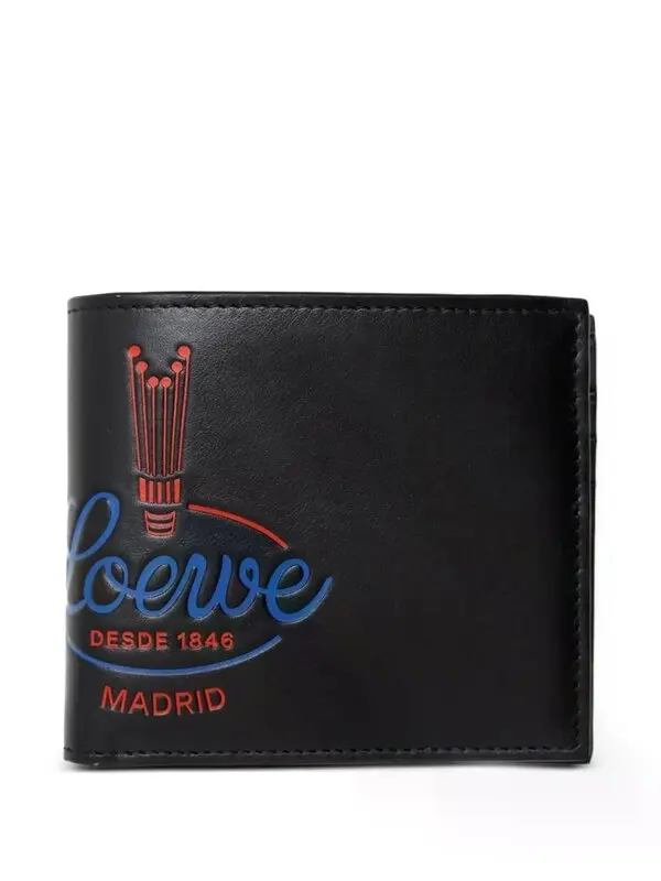 Loewe Crown Bifold Wallet - Black