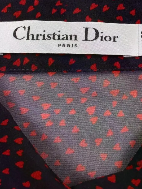Dior Heart-print Silk Blouse