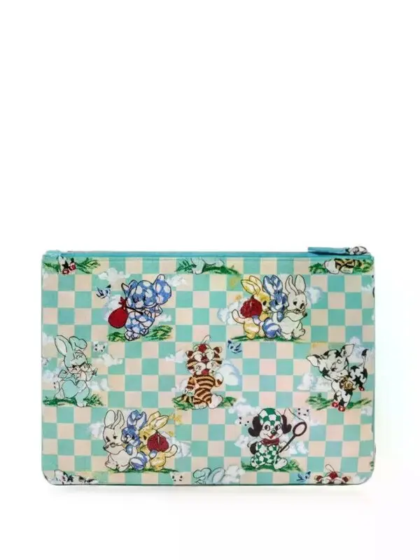 Kenzo Cartoon Checkered Wash Bag