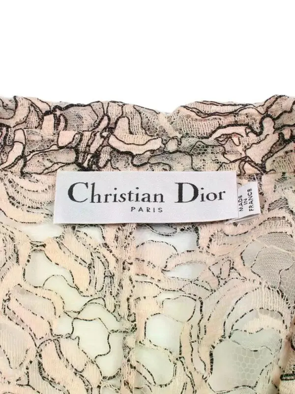 Dior Lace Short-sleeve Blouse