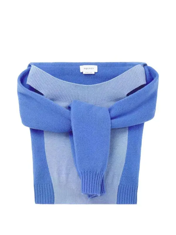 Alexander McQueen Off-shoulder Knitted Sweater