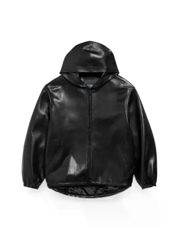 Balenciaga Hooded Leather Jacket