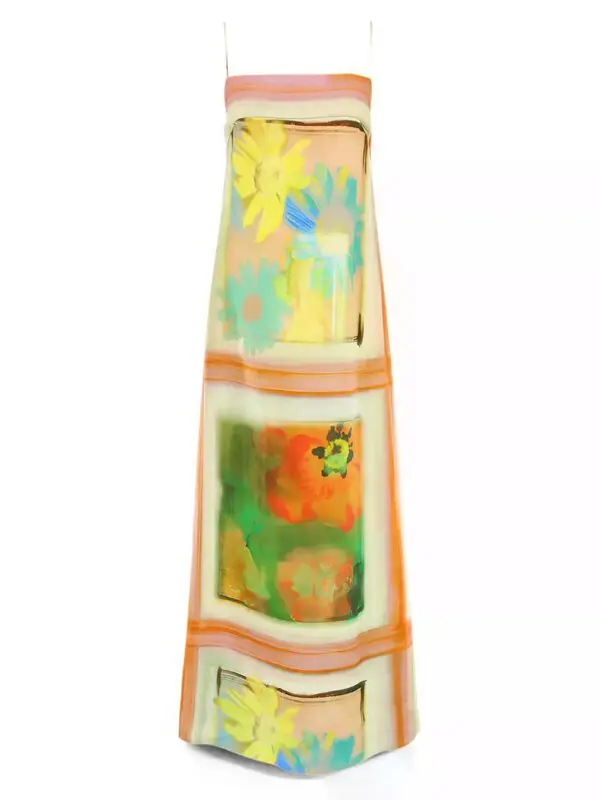 Staud Laura Floral-print Linen Maxi Dress - Neutrals