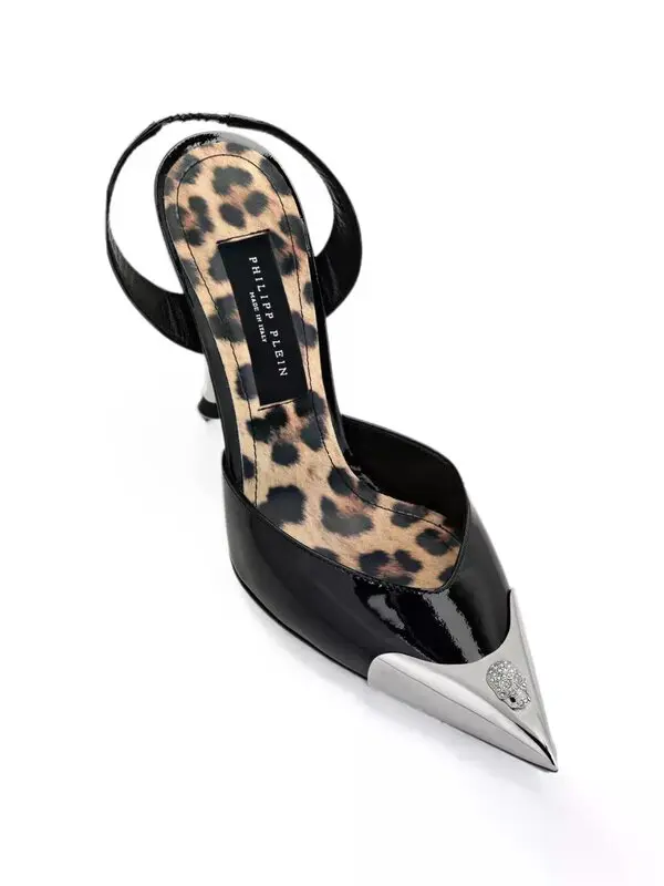 Philipp Plein Crystal-skull Slingback Pumps