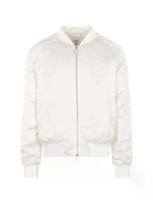 Casablanca Hotel Emblem Logo-embroidered Bomber Jacket