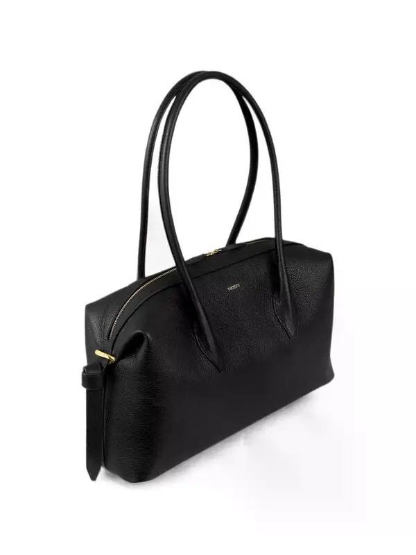 Yuzefi Brioche Leather Tote Bag - Black