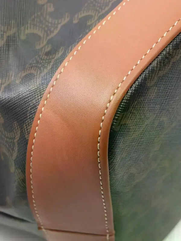 Celine Medium Triomphe Canvas Tote Bag With Leather Trim