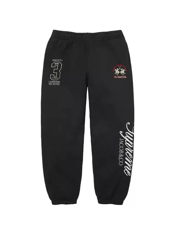 Supreme X La Martina X Jacob & Co Logo-embroidered Track Pants - Black