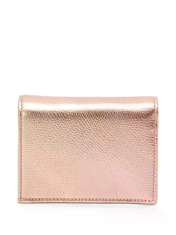 Valentino Garavani Vlogo Metallic Leather Wallet