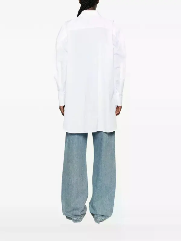 VICOLO Oversized Curved Hem Shirt