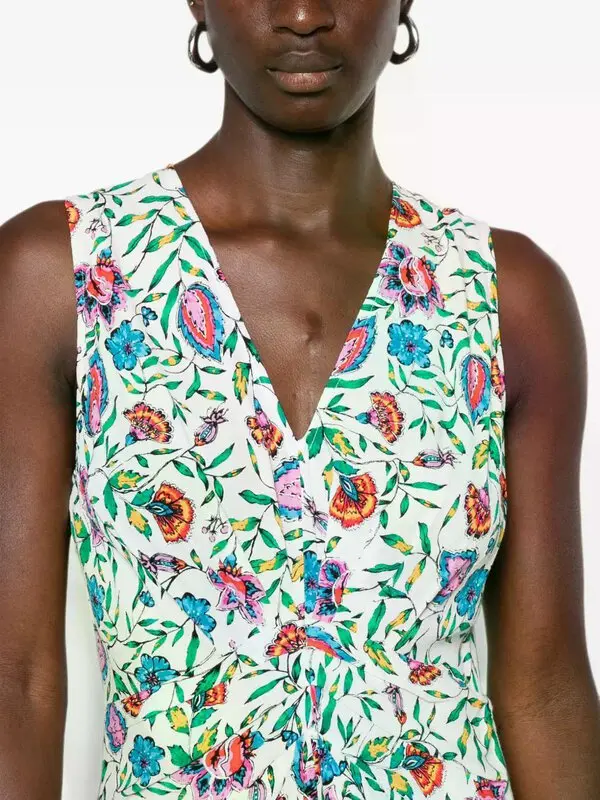Diane Von Furstenberg Floral-print Ruched Maxi Dress