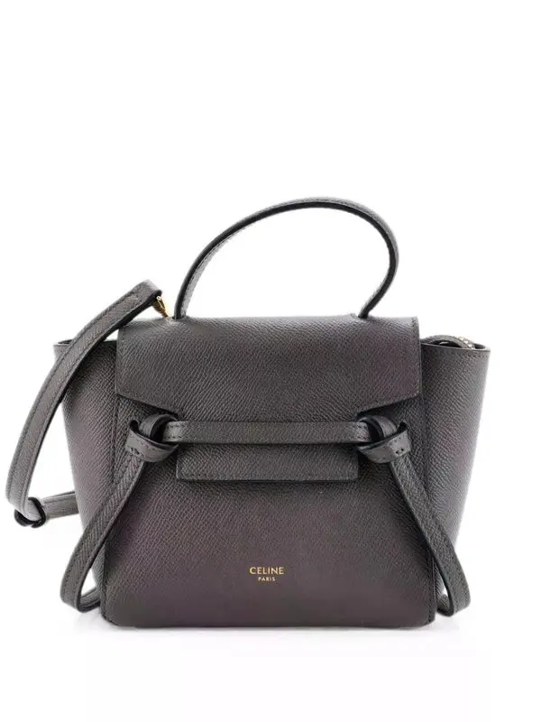 Celine Belt Bag Textured Leather Pico Shoulder Bag