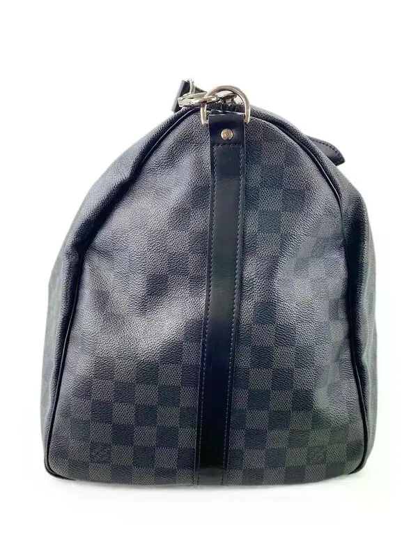 LOUIS VUITTON 2009 55 Keepall Bandoulière Damier Graphite Holdall - Black